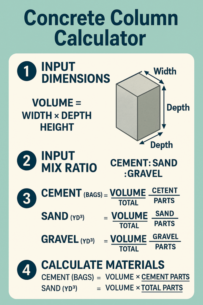 Free Concrete Column Calculator Online - Construction Calculators