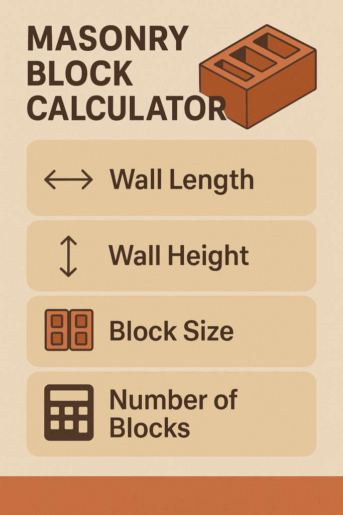 Free Masonry Block Calculator Online - Construction Calculators