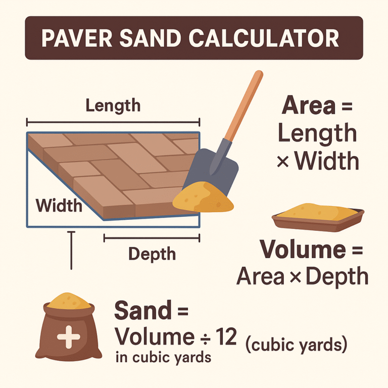 Free Paver Sand Calculator Online - Construction Calculators