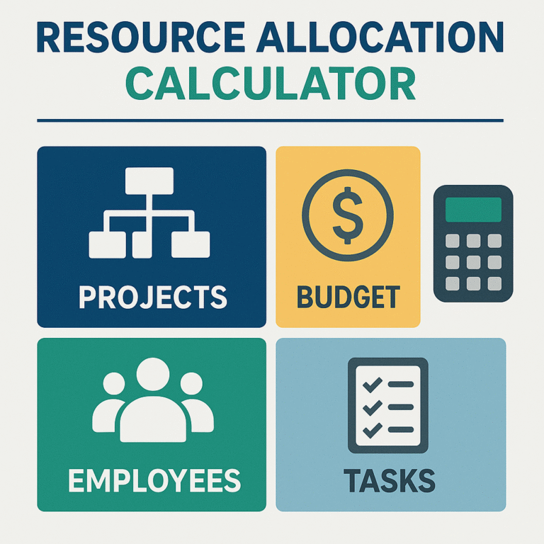 Free Resource Allocation Calculator Online - Construction Calculators