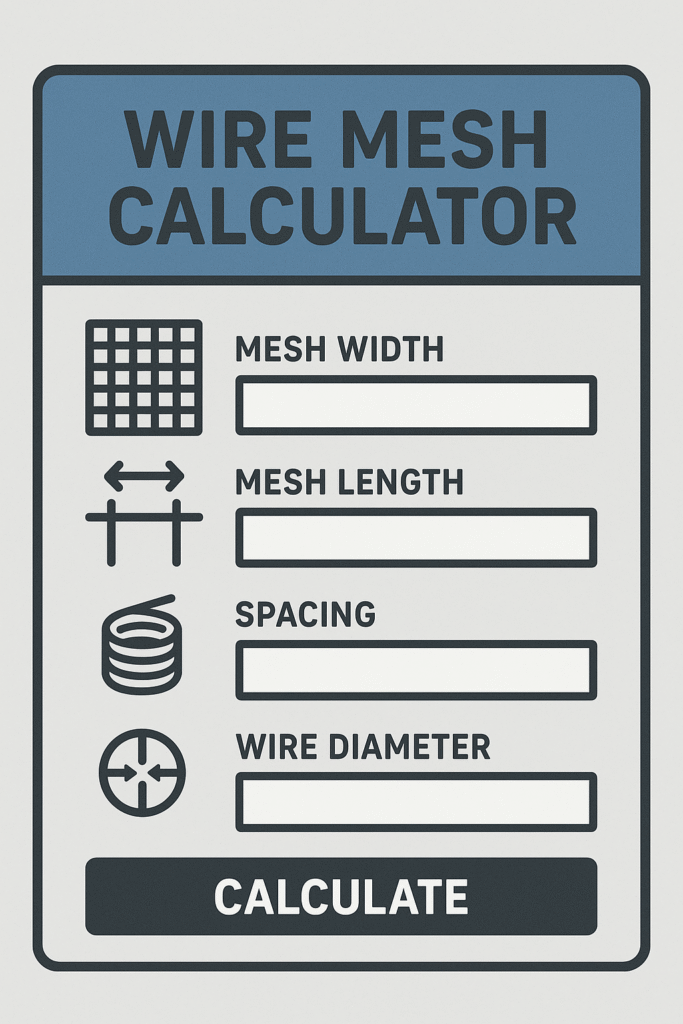 Free Wire Mesh Calculator Online - Construction Calculators