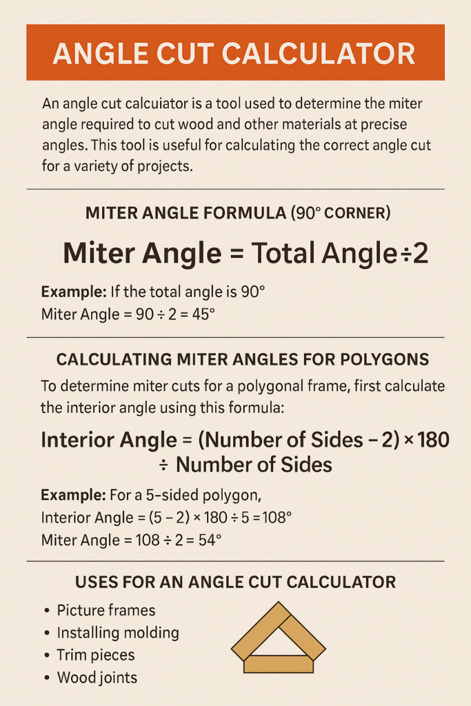 Free Angle Cut Calculator Online - Construction Calculators