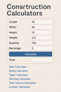 Free Construction Calculator OSRS Online - Construction Calculators