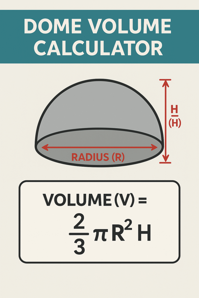 Free Dome Volume Calculator Online - Construction Calculators