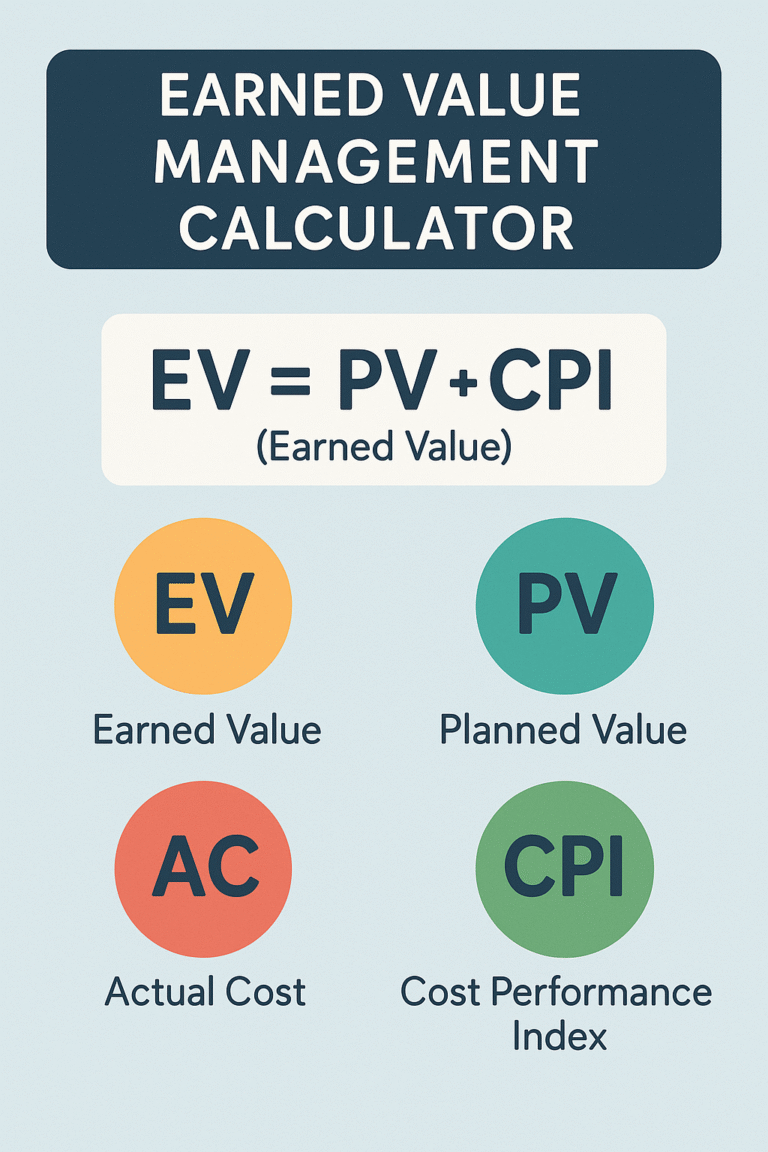 Free Earned Value Management Calculator Online