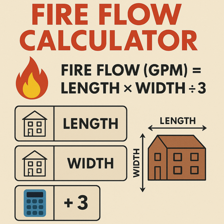 Free Fire Flow Calculator Online - Construction Calculators