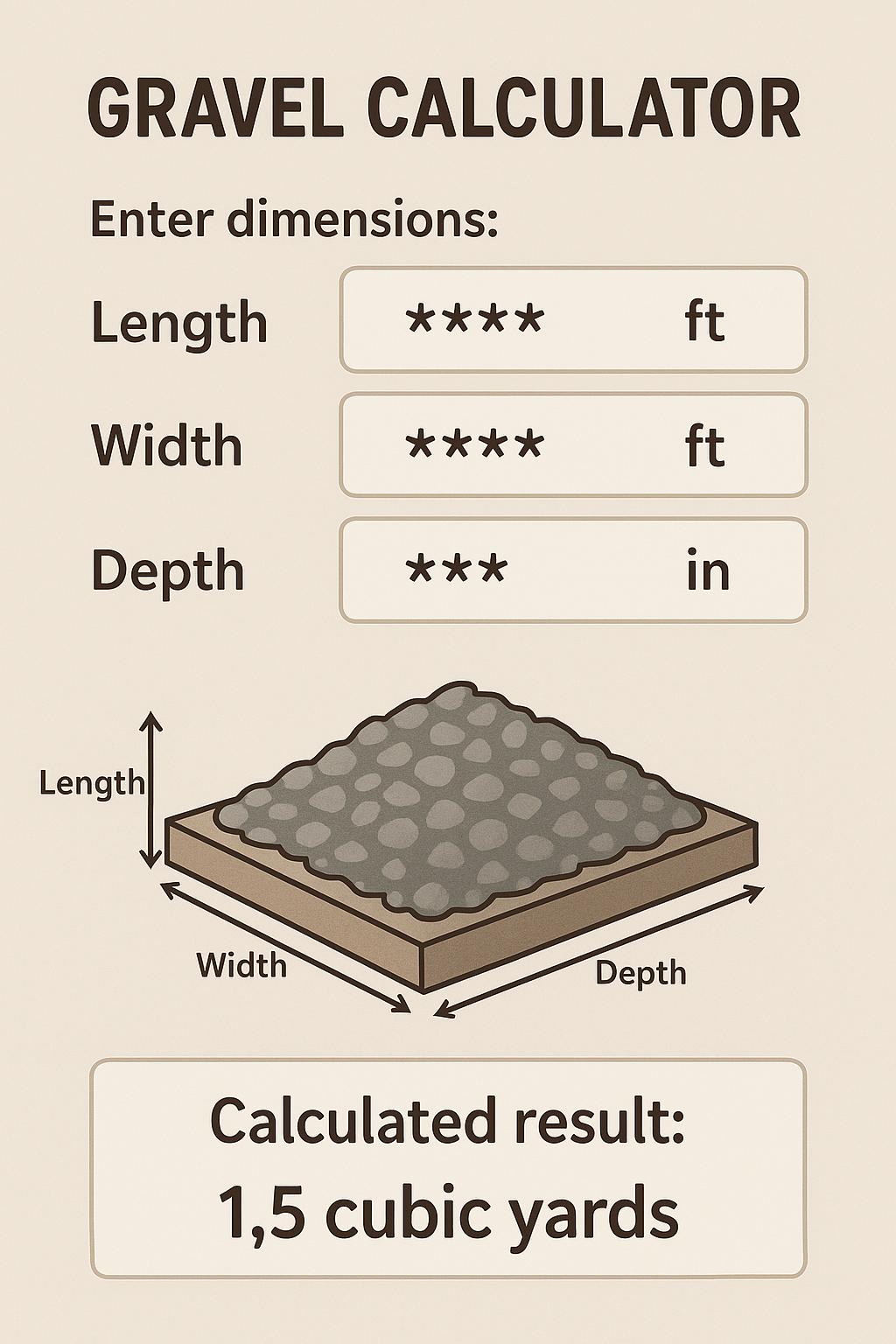 Free Gravel Calculator Online - Construction Calculators
