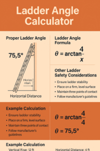 Free Ladder Angle Calculator Online - Construction Calculators