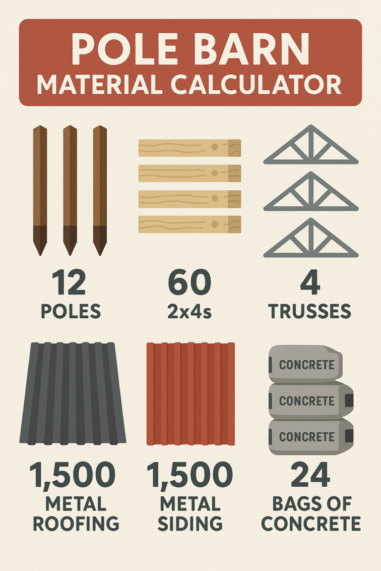 Free Pole Barn Material Calculator Online - Construction Calculators