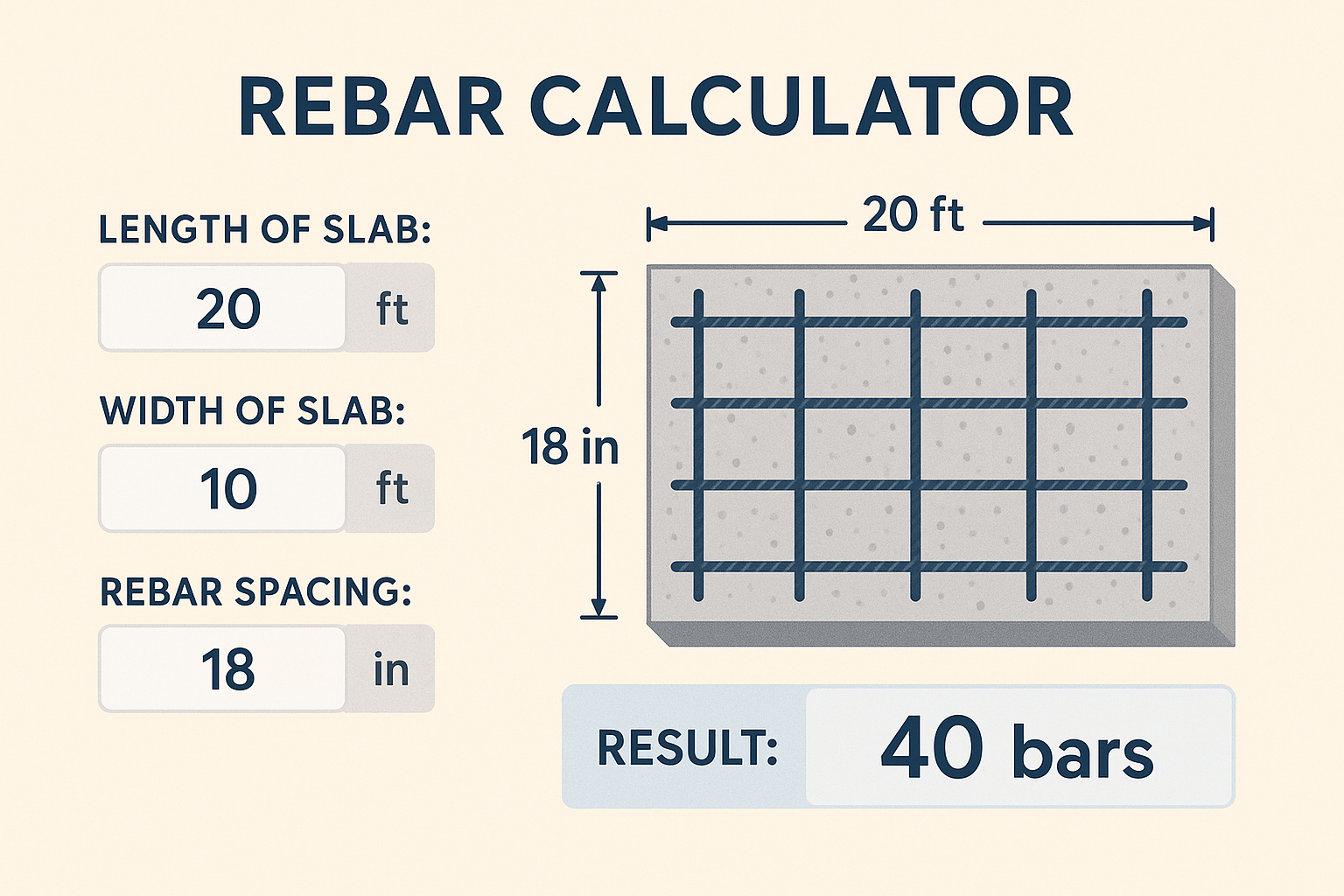 Free Rebar Calculator Online - Construction Calculators