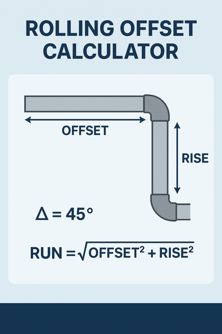 Free Rolling Offset Calculator Online - Construction Calculators