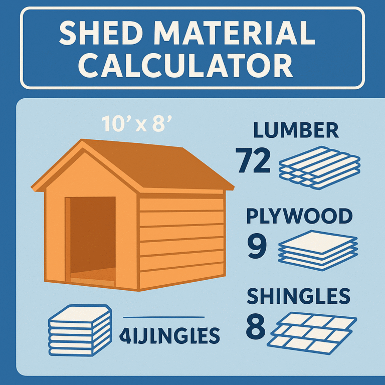 Free Shed Material Calculator Online - Construction Calculators