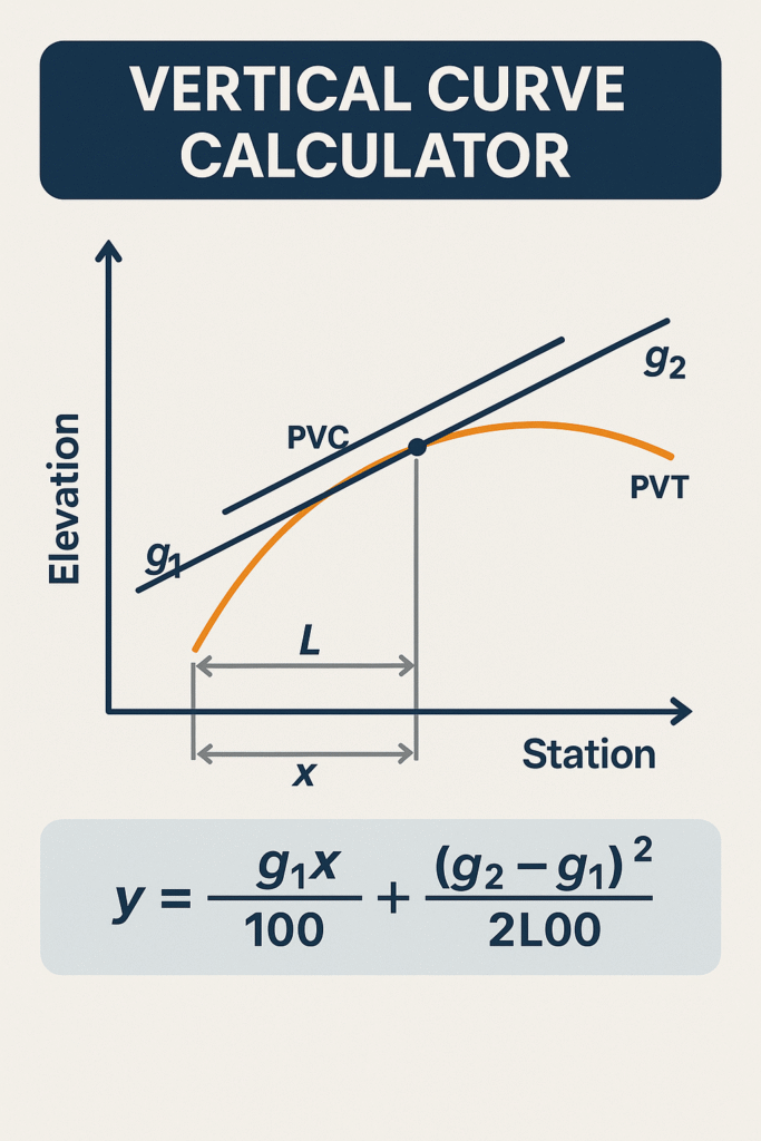 Free Vertical Curve Calculator Online - Construction Calculators