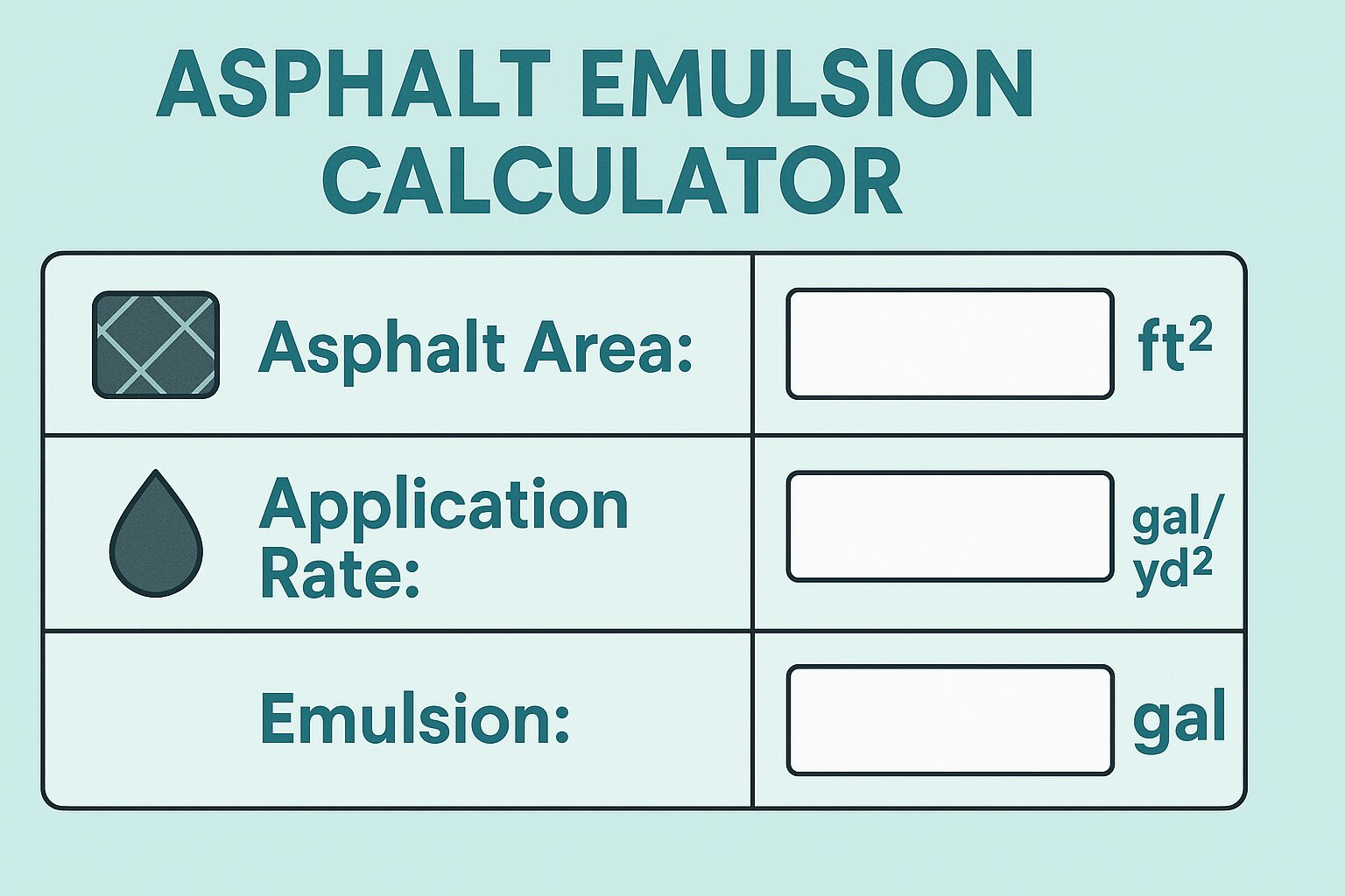 Free Asphalt Emulsion Calculator Online - Construction Calculators