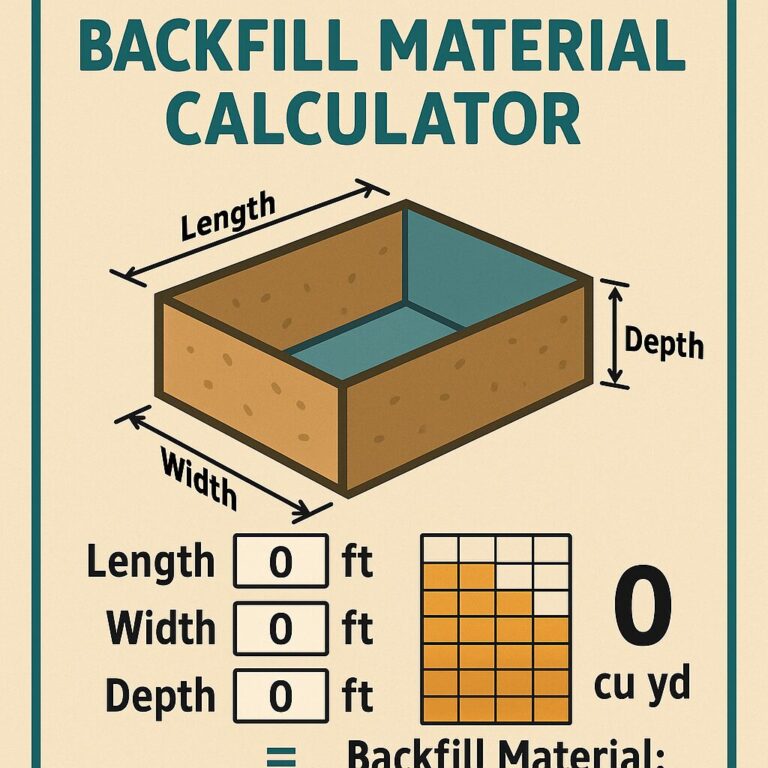 Free Backfill Material Calculator Online - Construction Calculators