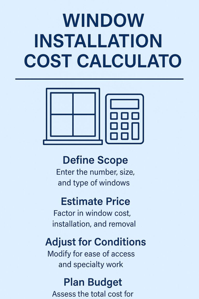Free Window Installation Cost Calculator Online