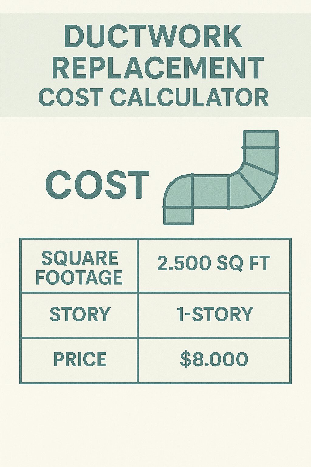 Free Ductwork Replacement Cost Calculator Online
