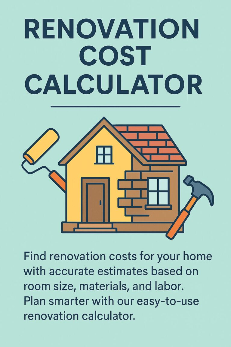 Free Renovation Cost Calculator Online - Construction Calculators