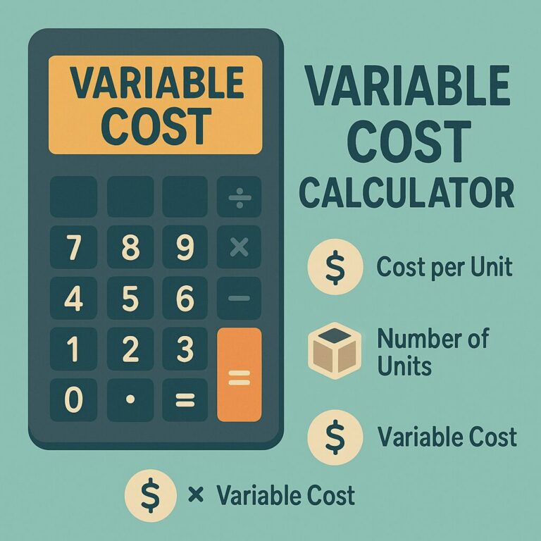Free Variable Cost Calculator Online - Construction Calculators